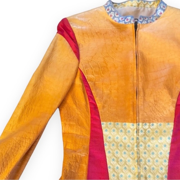 Pollini | Jackets & Coats | Y2k Pollini Italy Luxury Leather Silk Moto ...